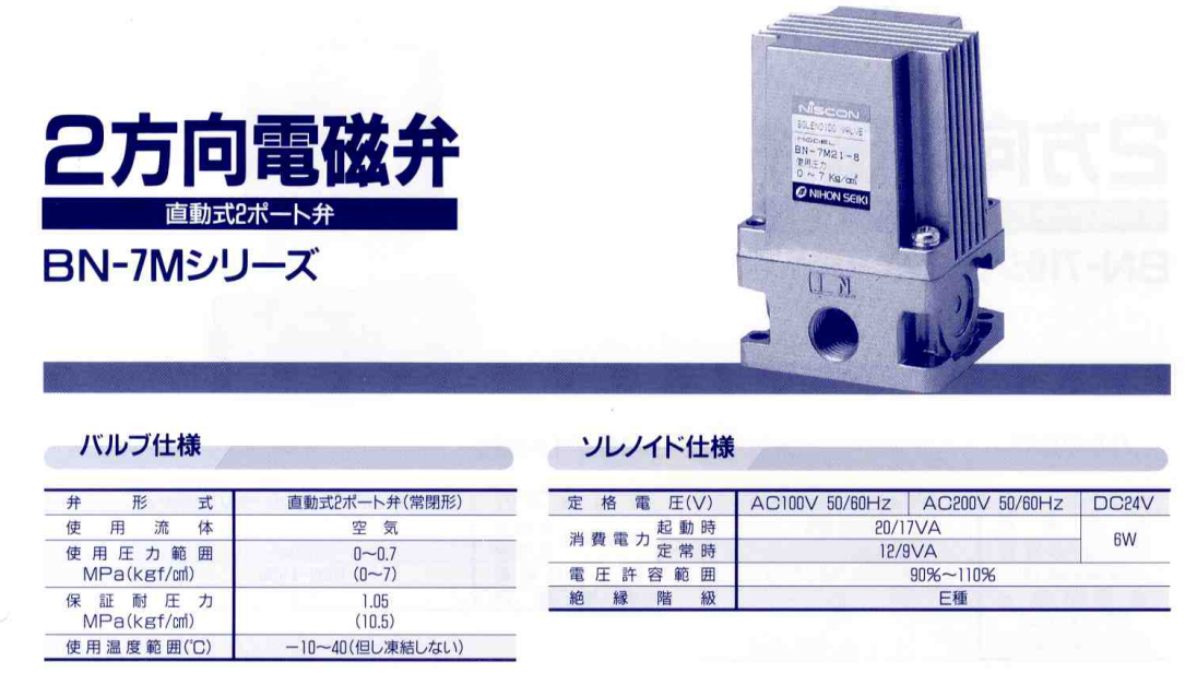 NISCON Solenoid valve BN-7M21-8A